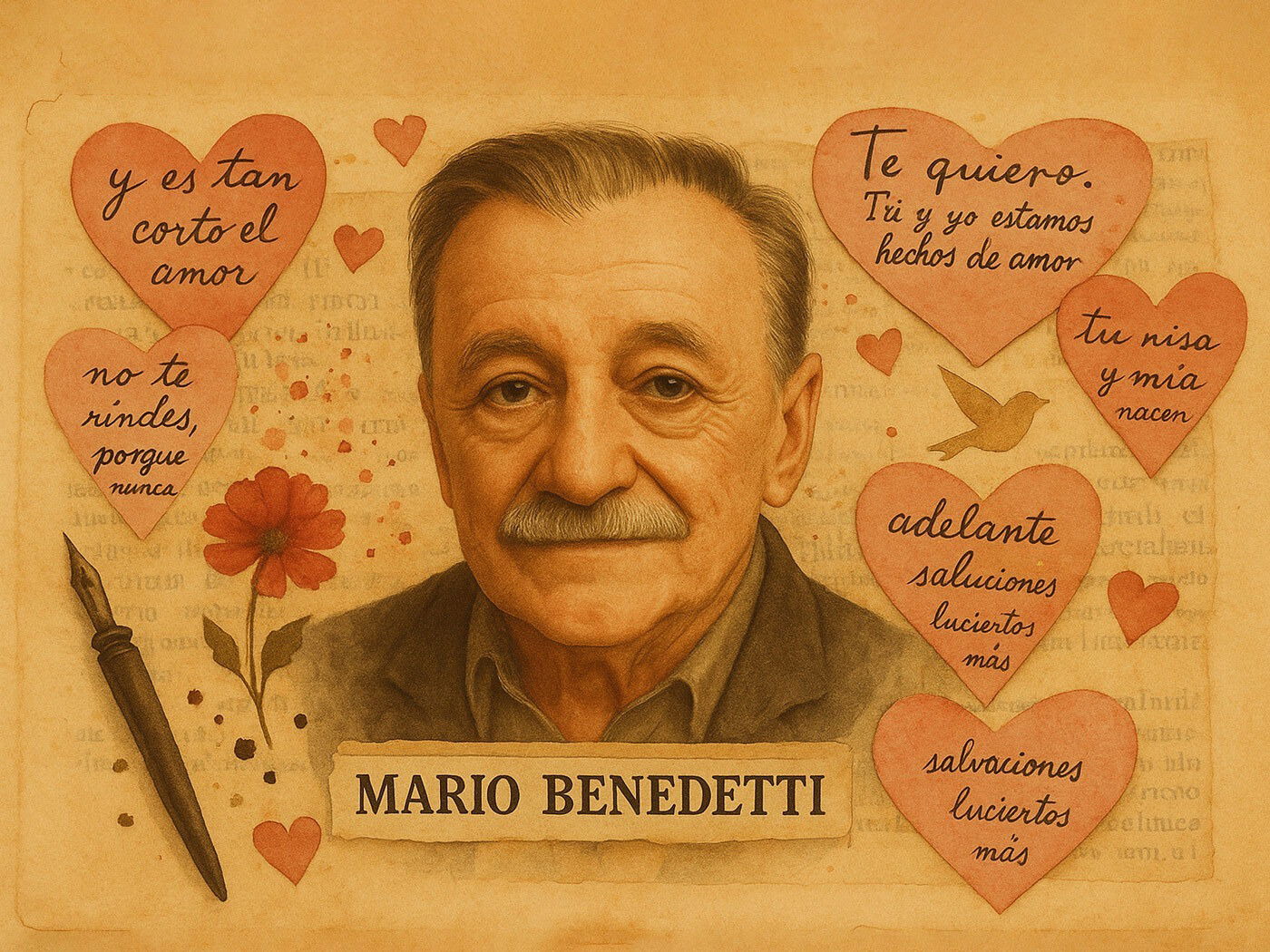 9 poemas de amor de Mario Benedetti (analizados) - Cultura Genial
